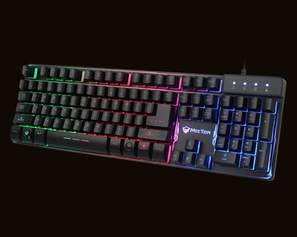 Colorful Rainbow Backlit Gaming Keyboard Meetion K9300 - GenNext Computer